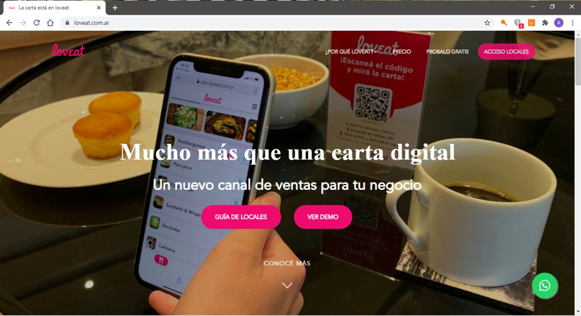 Loveat, el servicio de carta digital para restaurantes - Thebrandsoup.com